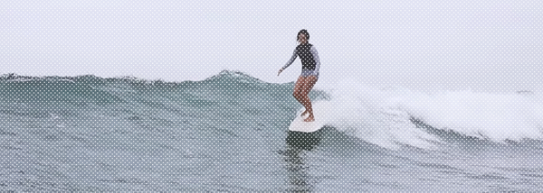 Bing rider Mele Saili in SEA SISTERS by Zio Baffa - Bing Surfboards