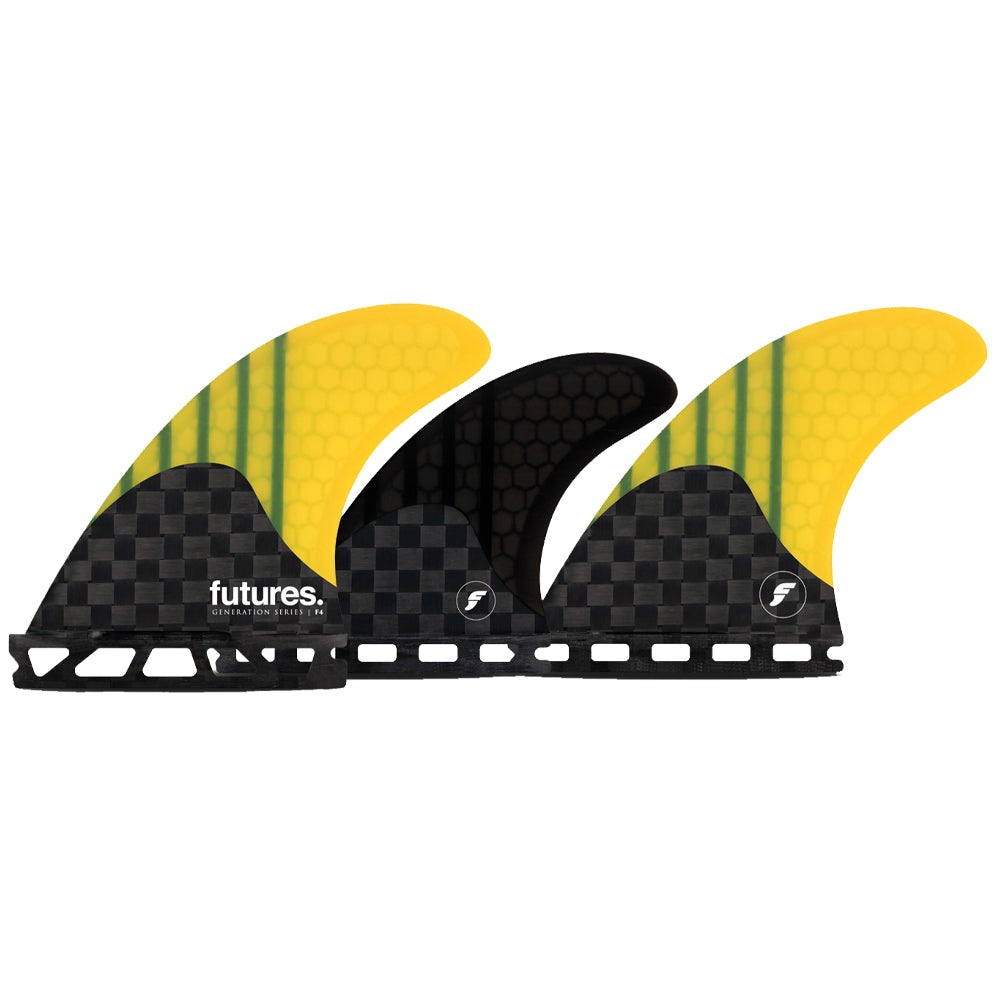 V2 F4 GENERATION 5-FIN CARBON/YELLOW - Bing Surfboards