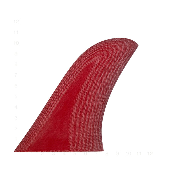 RICK NOSERIDER FIN RED WITH BLACK PINLINE 10.5" - Bing Surfboards