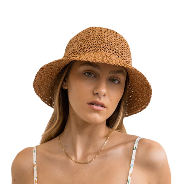RHYTHM SUNS OUT STRAW HAT - COFFEE - Bing Surfboards
